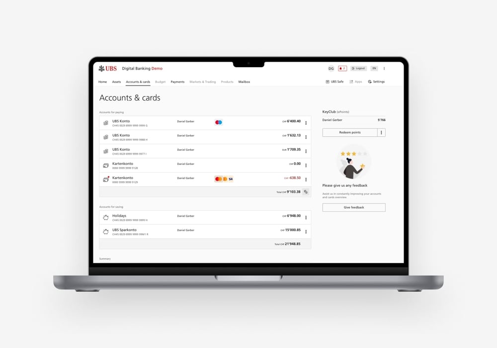 Interactive Demo Application Development for UBS Investment Bank