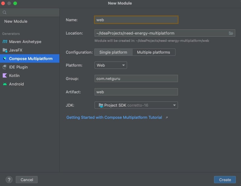 Starting a New Compose Multiplatform Project