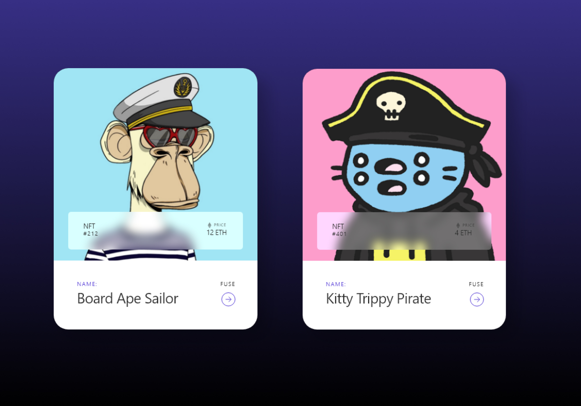 PoC of merging algorithm for an innovative NFT marketplace